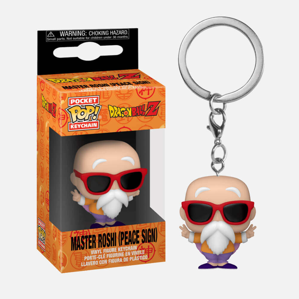 Keychain Pop! Dragon Ball Z Master Roshi Peace Sign
